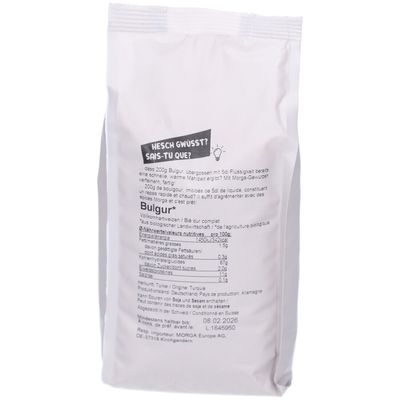 Morga Bulgur Bio Blé Dur Complet 500 g - Redcare Apotheke