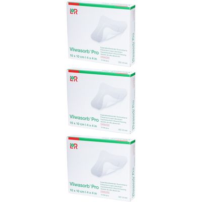 Vliwasorb Pro Pansement super-absorbant 10 x 10 cm 3x10 pc(s) - Redcare ...
