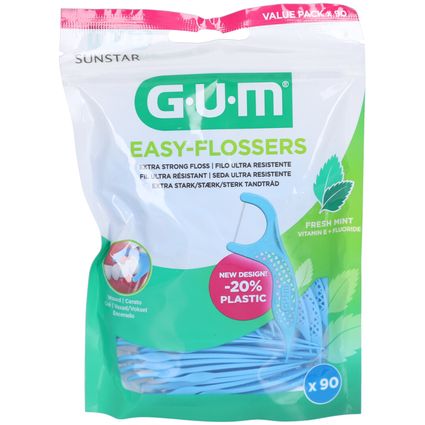 GUM® Easy-Flossers Zahnseide mit Halter, gewachst 90 St - Redcare Apotheke