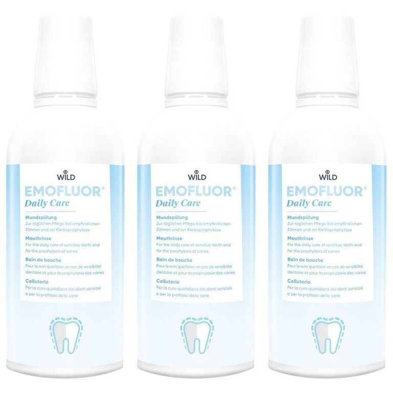EMOFLUOR® Daily Care Bain de bouche 3x500 ml - Redcare Apotheke