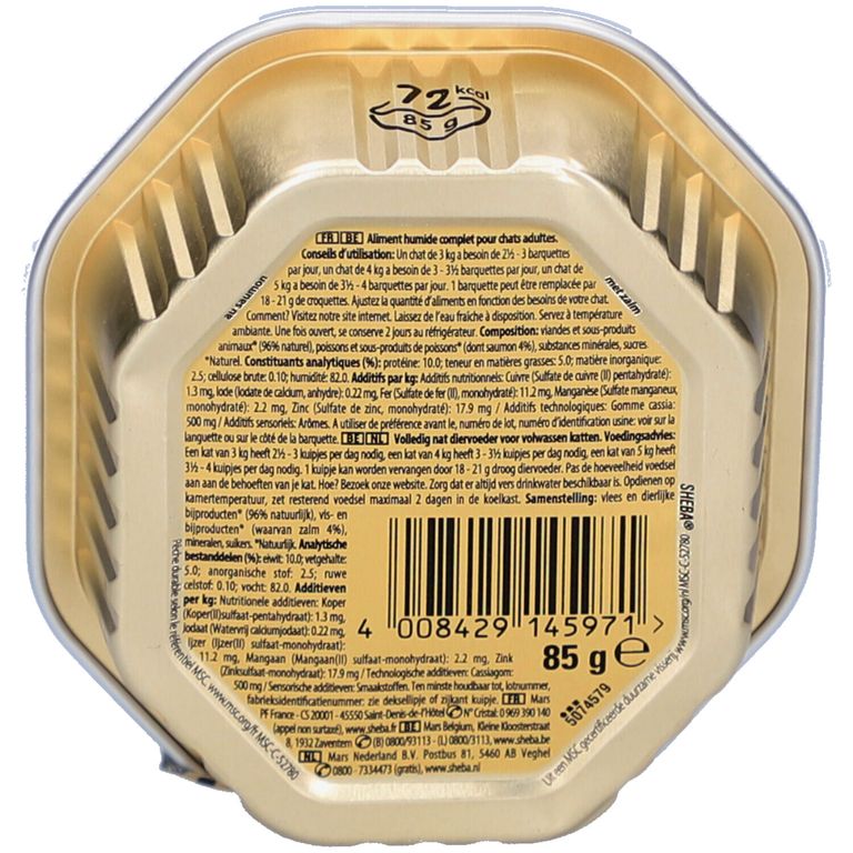 Sheba Finesse – Mousse au Saumon pour Chat Adulte 22x85 g - Redcare ...