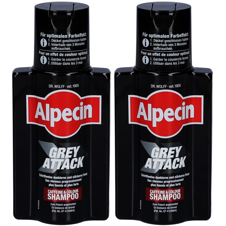 Alpecin Grey Attack Koffein & Farbe Shampoo 2x200 ml - Redcare Apotheke