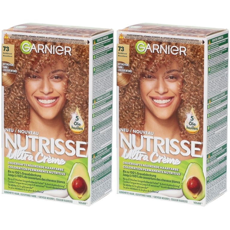 GARNIER NUTRISSE Crème Coloration permanente nutritive 73 Blond doré ...