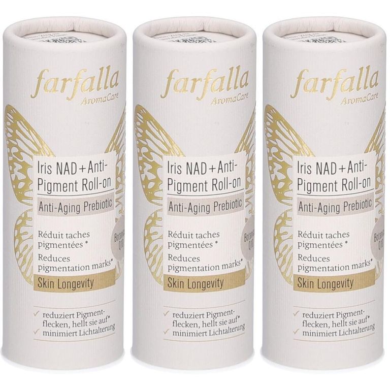 farfalla Anti-Aging Prebiotic Iris NAD+ Anti-Pigment Roll-On 3x10 ml ...