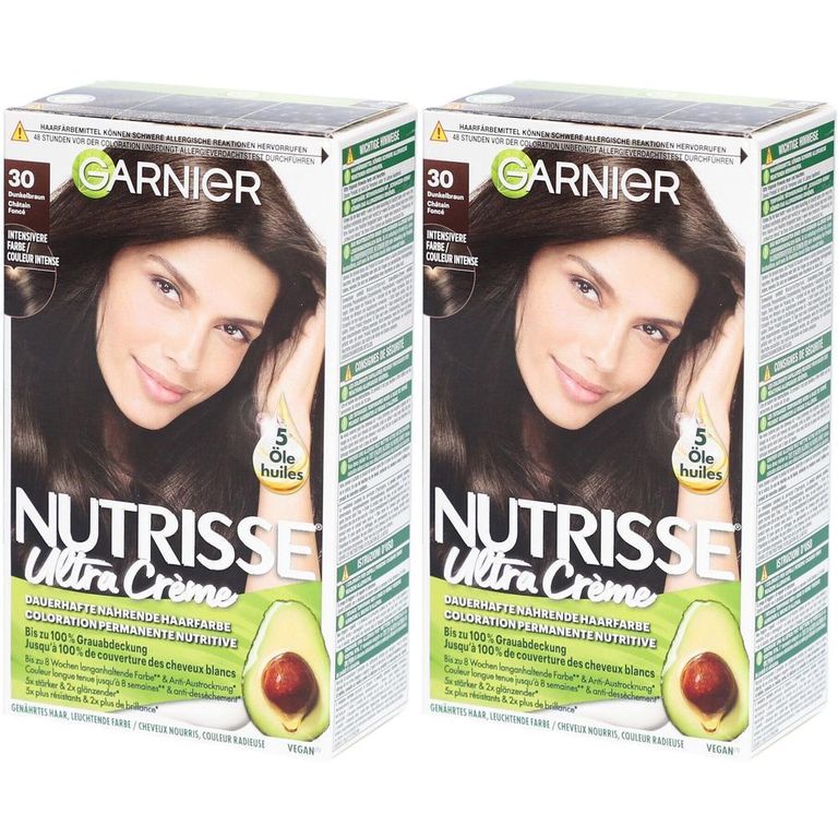 GARNIER NUTRISSE Creme Nährende permanente Coloration 30 Ebène 2x1 St ...