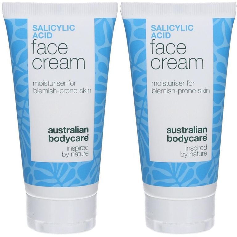 Australian Bodycare Crème Visage à l’Acide Salicylique 2x50 ml ...