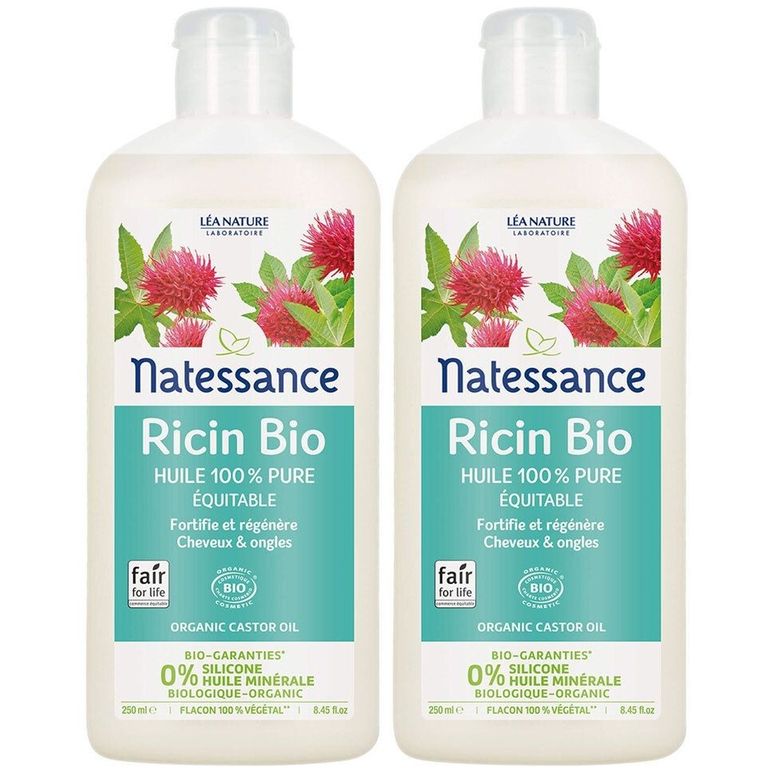 Huile de Ricin bio équitable - fortifie et régénère x2 2x250 ml ...