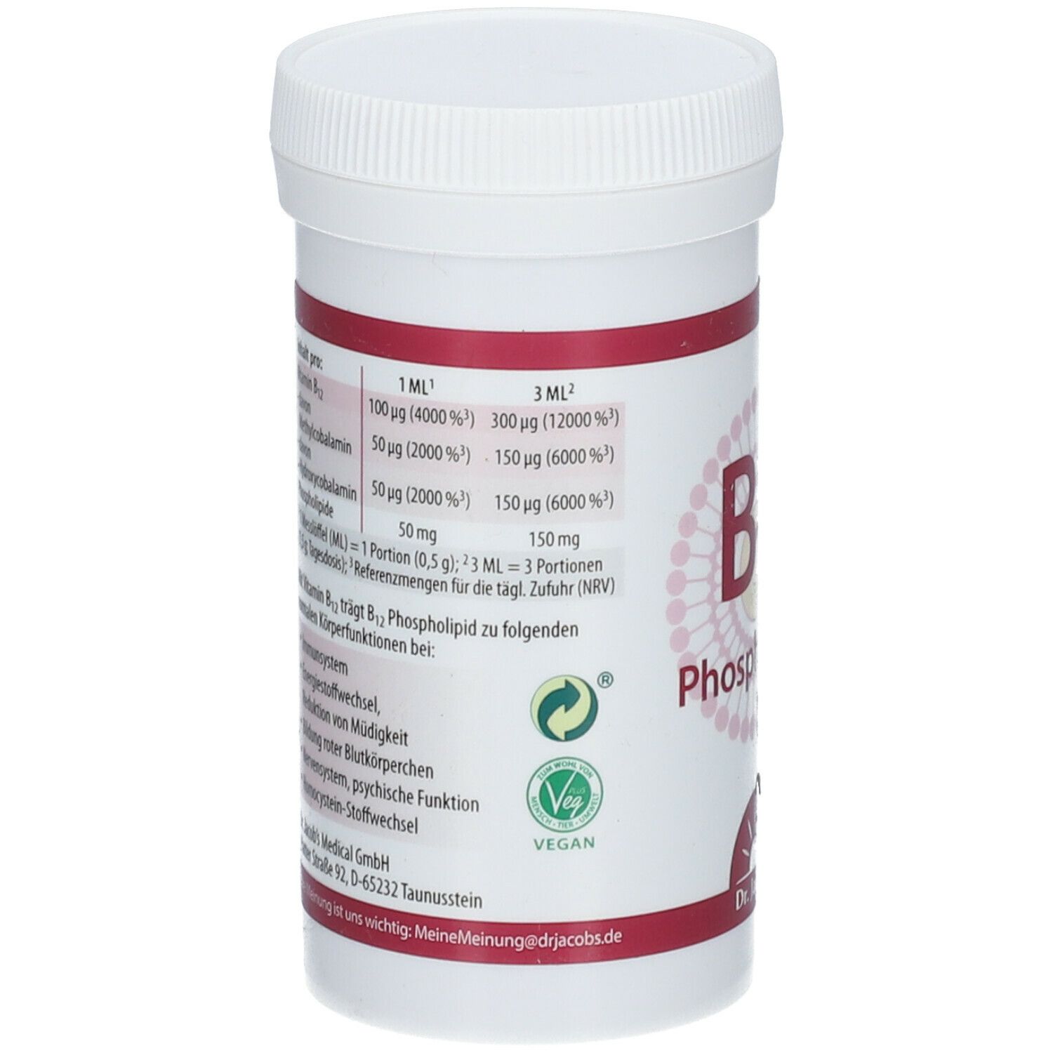 Dr. Jacob's® B12 Phospholipid 80 g - Redcare Apotheke