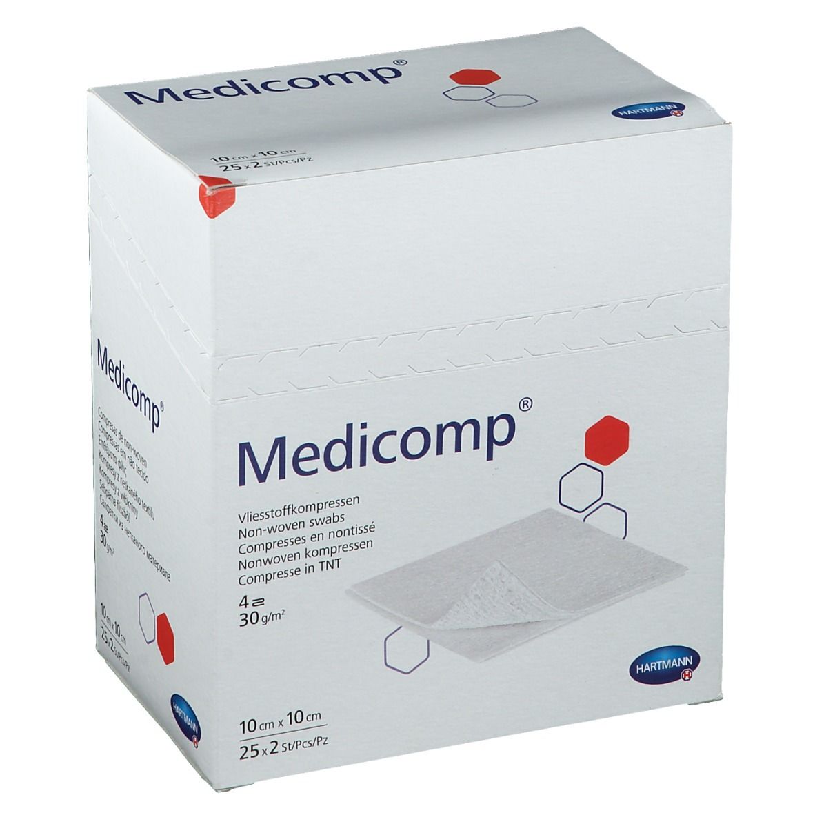 HARTMANN Medicomp Stérile Compresse 4 Plis 10 x 10cm 421725 50 St ...