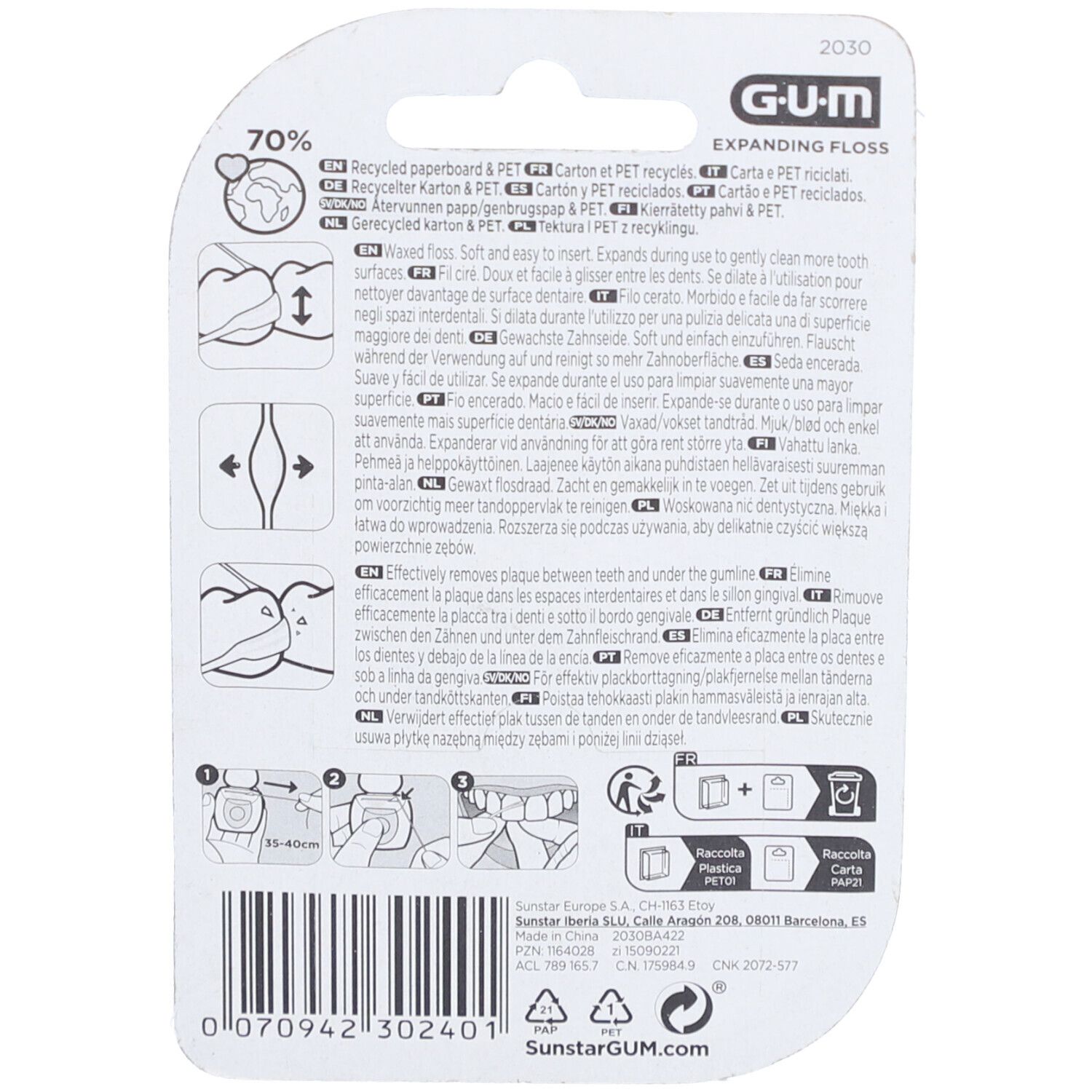 GUM® Expanding Floss 30 m - Redcare Apotheke