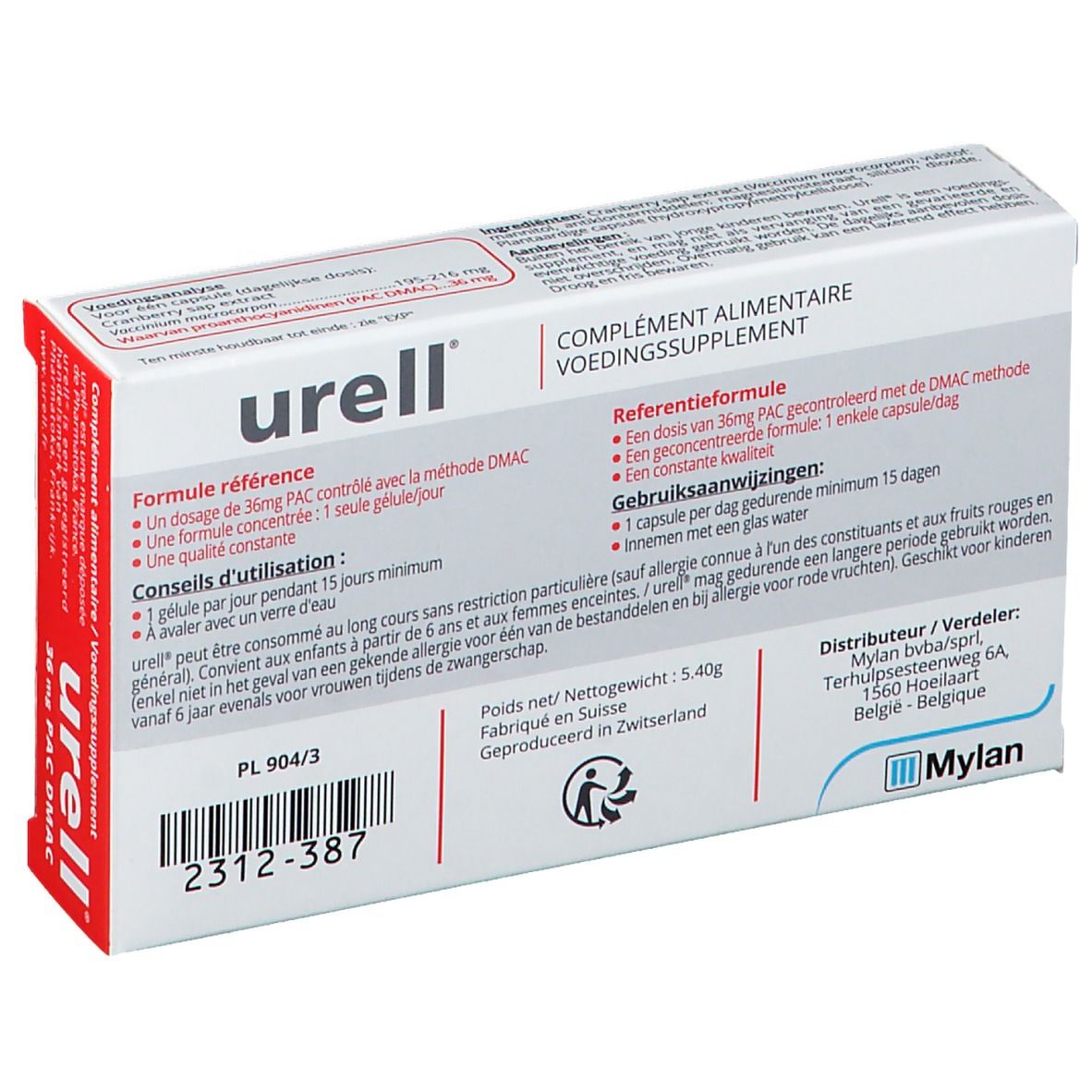 urell® 36 mg PAC BL-DMAC 15 St - Redcare Apotheke