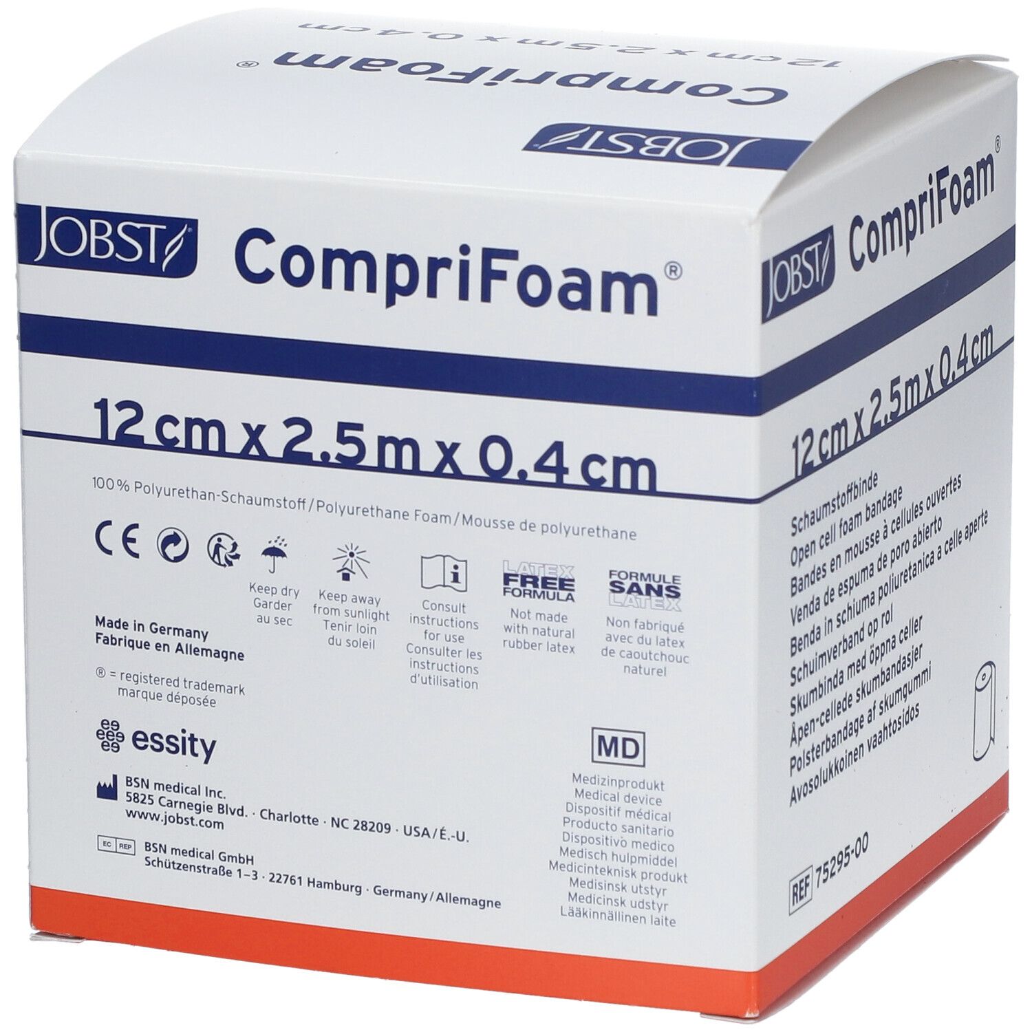 CompriFoam® Schaumstoffbinde 12 cm x 2,5 m x 0,4 cm 1 St - Redcare Apotheke