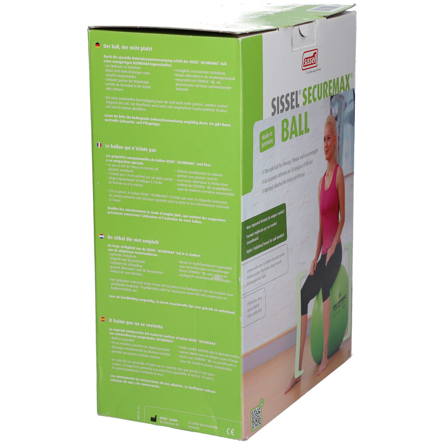 Sissel® Securemax Ball Ballon de Gymnastique Rouge 500 cm 1 pc(s ...