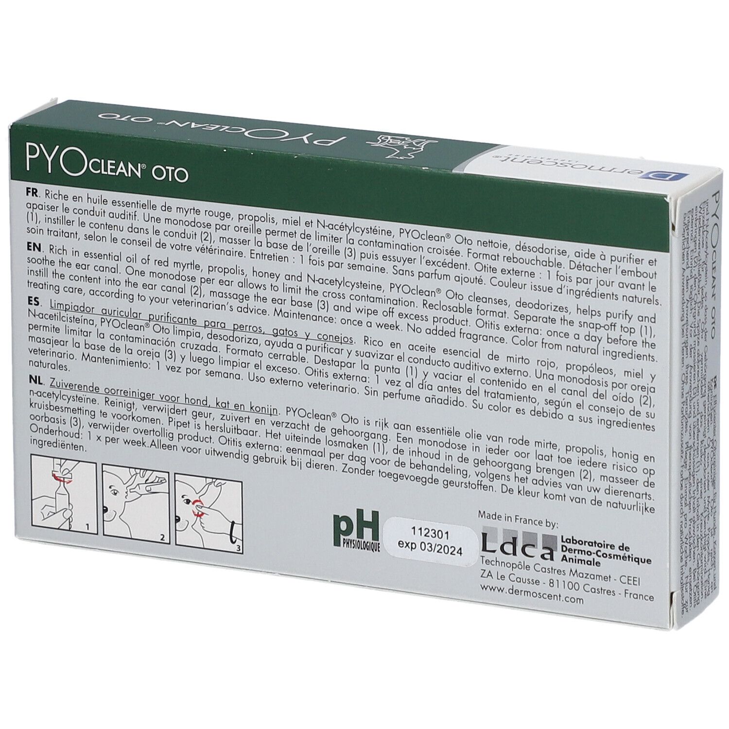 Dermoscent® Pyo Clean Oto monodosen 10x5 ml - Redcare Apotheke