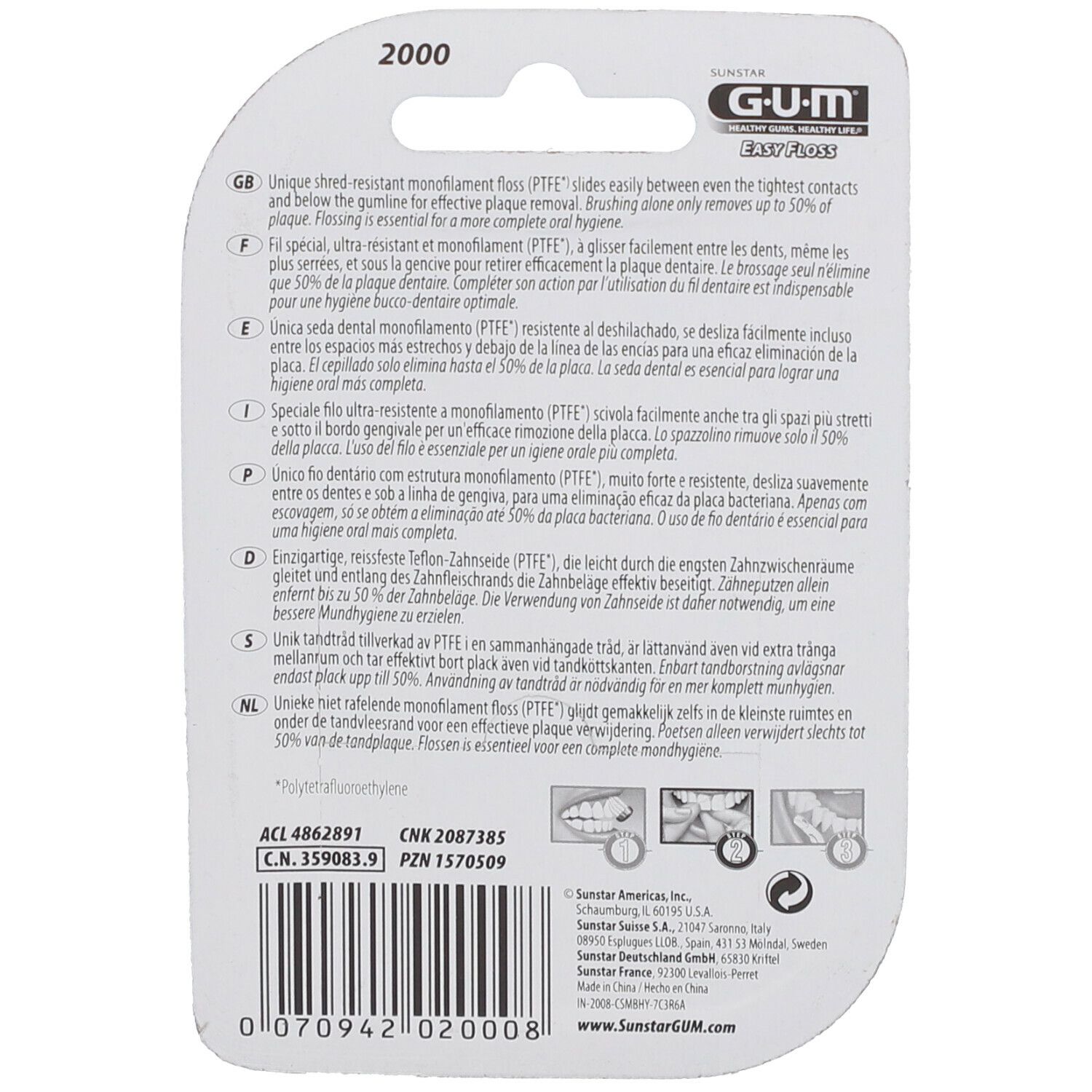 Gum® Easy flossers fil dentaire monofilament 1 pc(s) - Redcare Apotheke