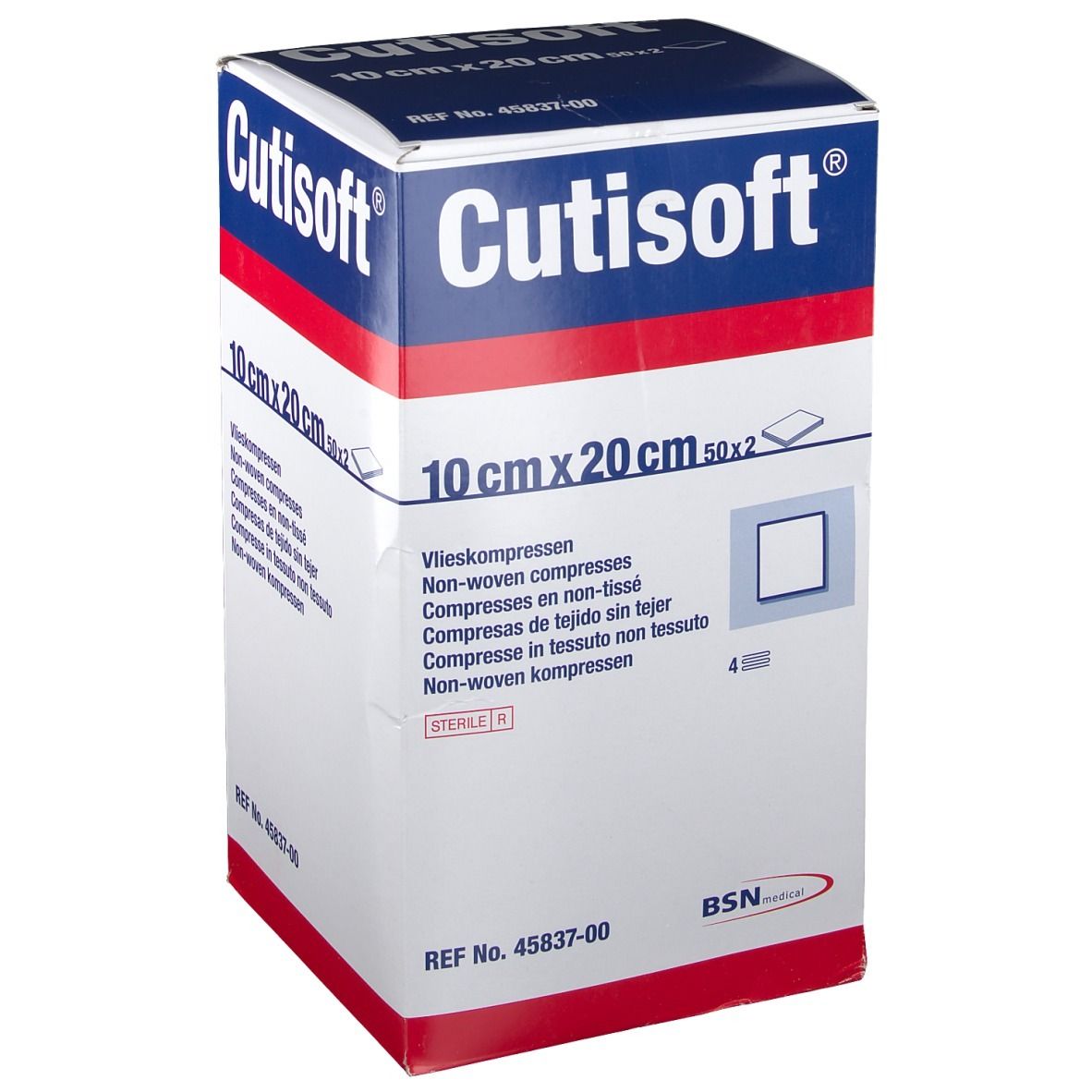 Cutisoft® Cotton steril 10 cm x 20 cm 100 St - Redcare Apotheke