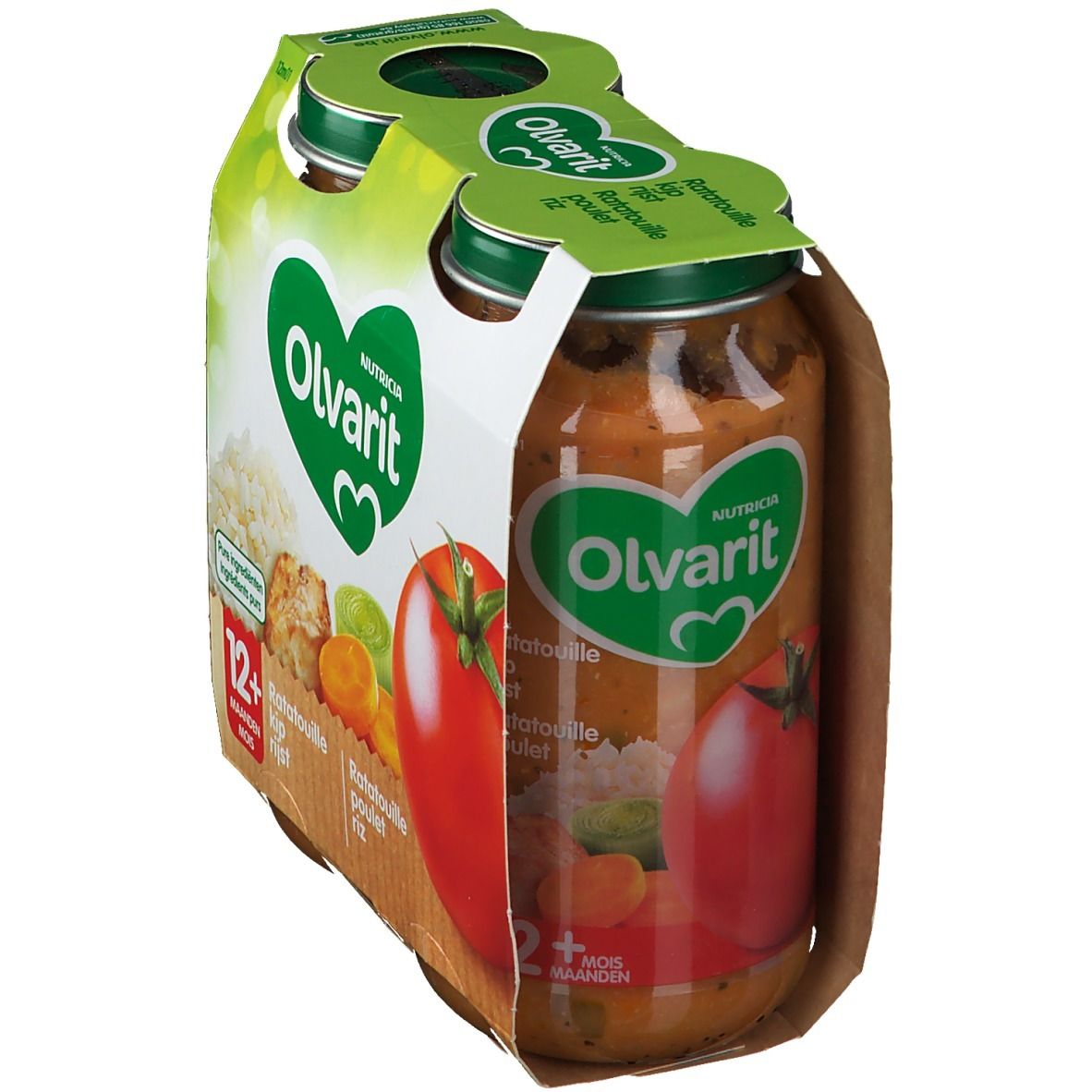 Olvarit Ratatouille, Hähnchen und Reis 12+ Monate 2x250 g - Redcare ...