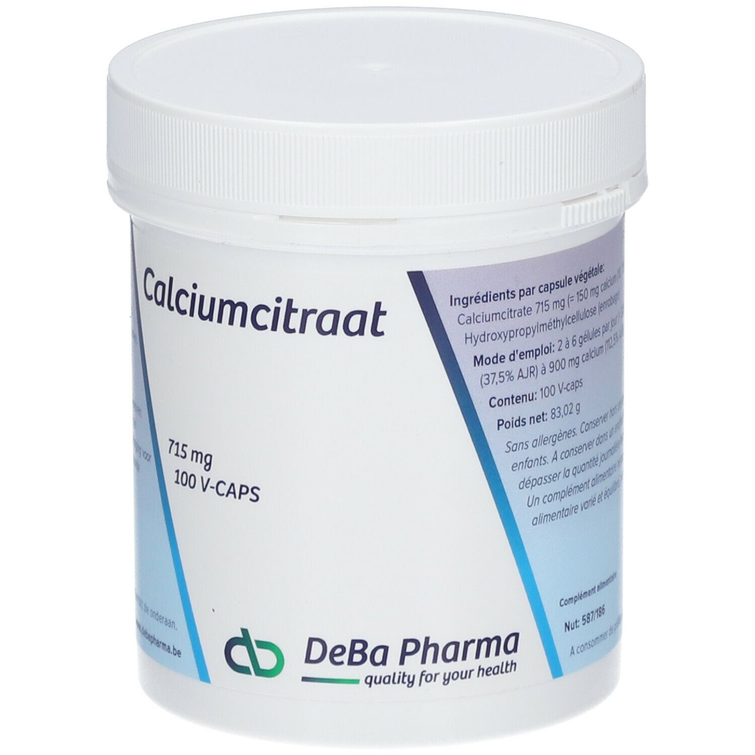 DeBa Pharma Calciumcitrat 715 mg 100 St - Redcare Apotheke