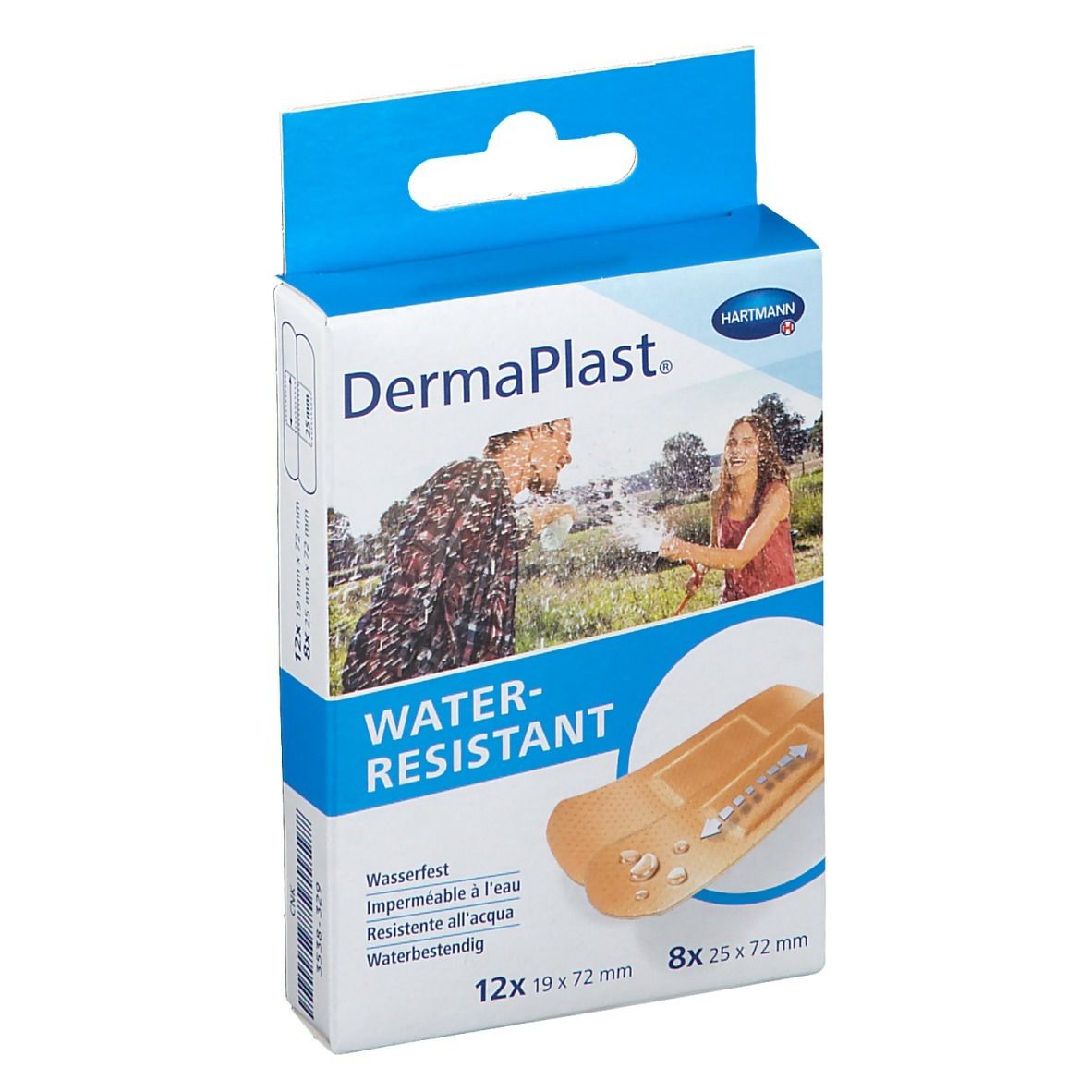 DermaPlast® Water-resistant Pflasterstrips 2 Größen 20 St - Redcare ...