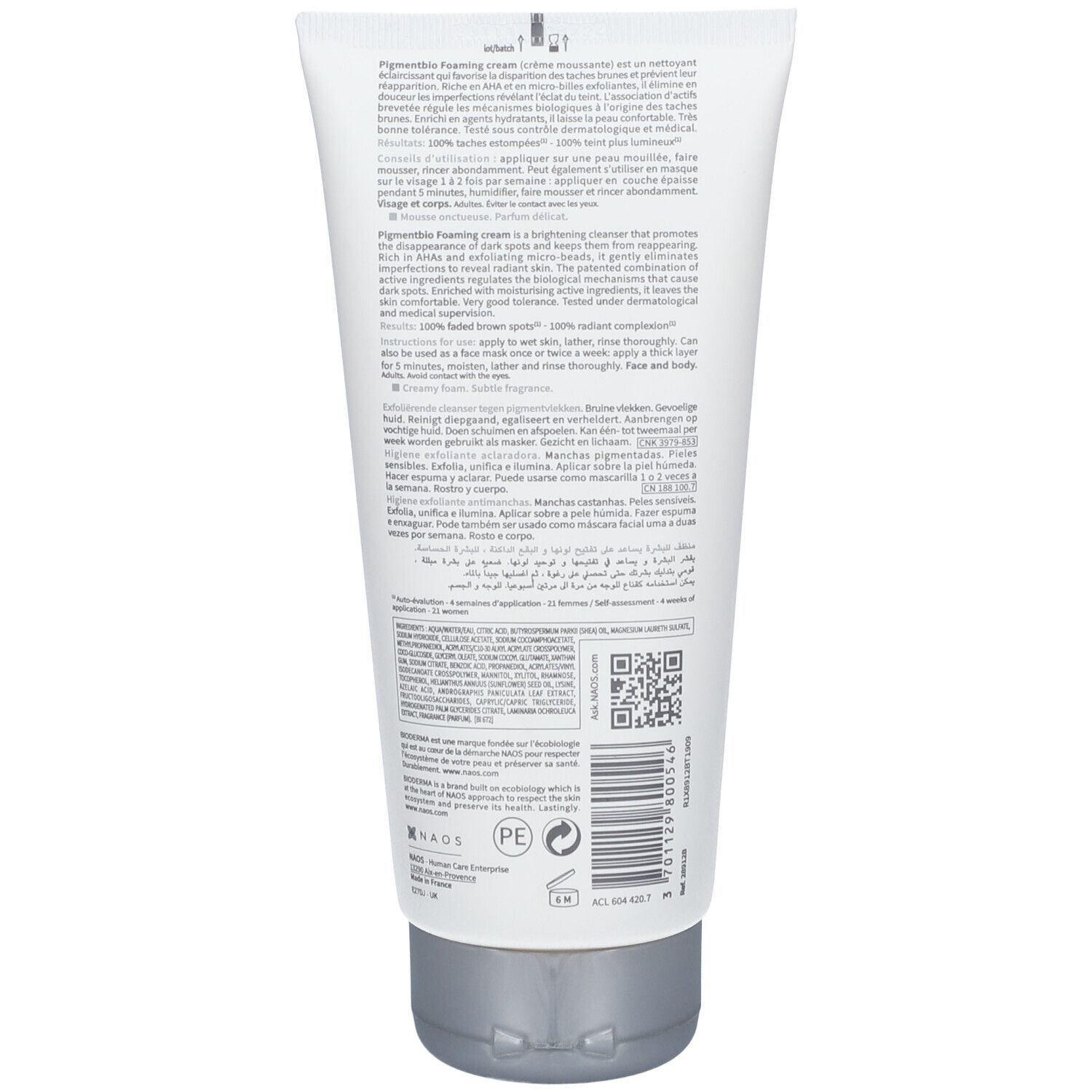 BIODERMA Pigmentbio Foaming Cream - Nettoyant éclaircissant 200 ml ...