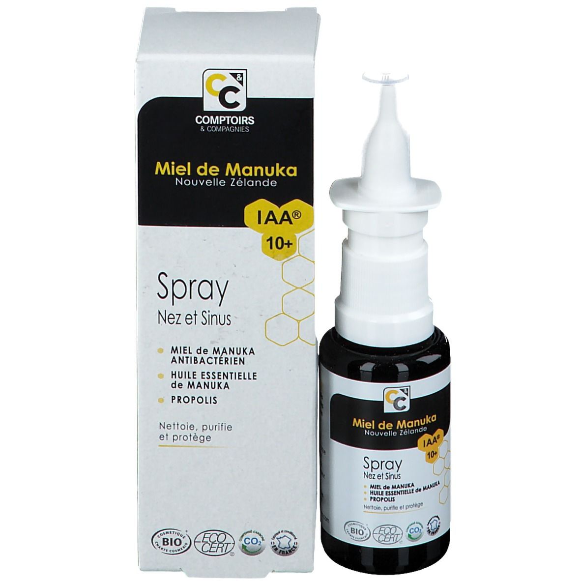 Comptoirs & Compagnies Spray Nez et Sinus Miel de Manuka IAA10+ 15 ml ...