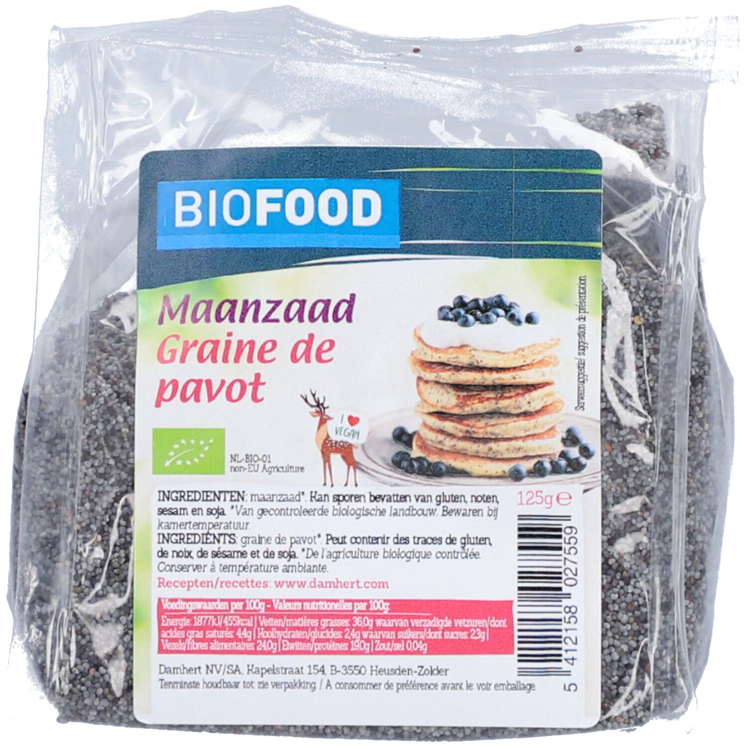 BIOFOOD Mohn Bio 125 g - Redcare Apotheke