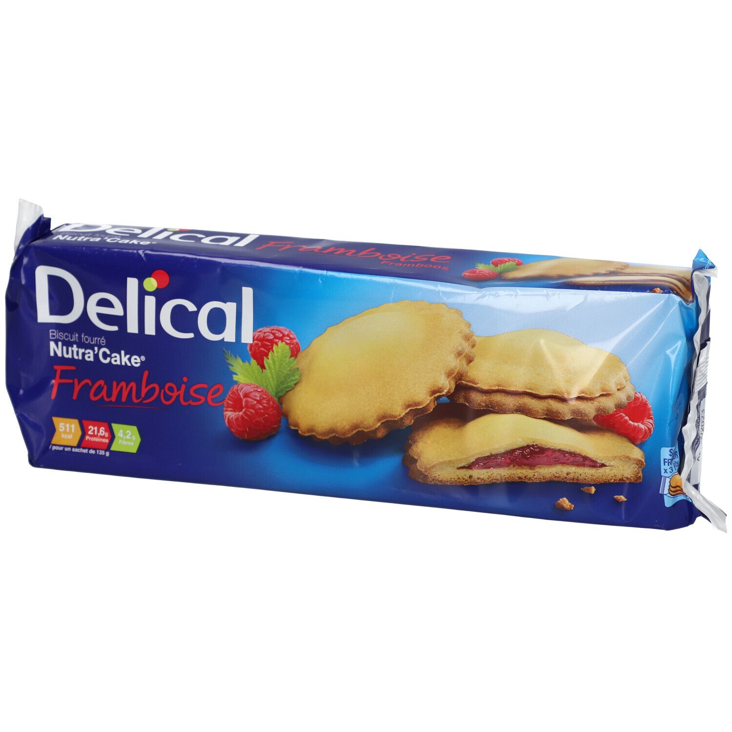 Delical Nutra'Cake Framboise 3x135 g - Redcare Apotheke