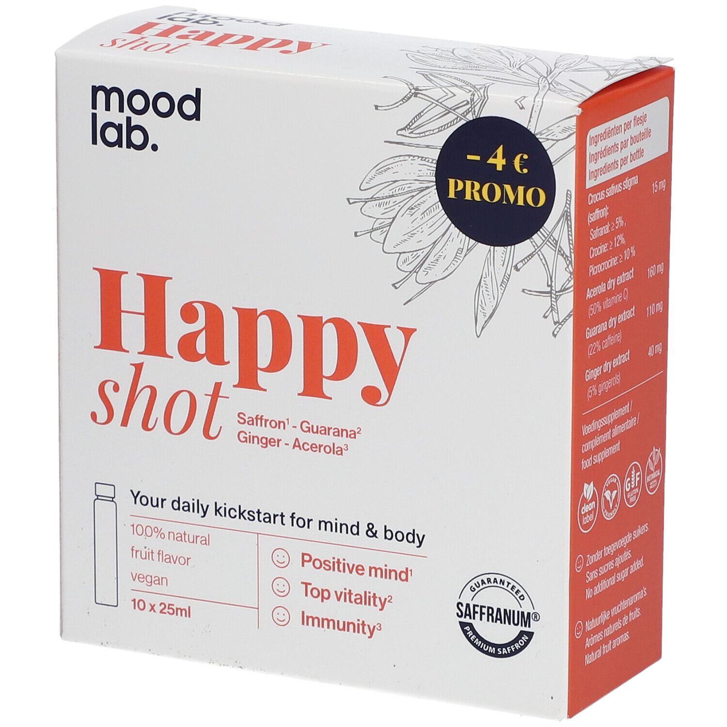 MOODLAB Happy Shot 10x25 ml - Redcare Apotheke