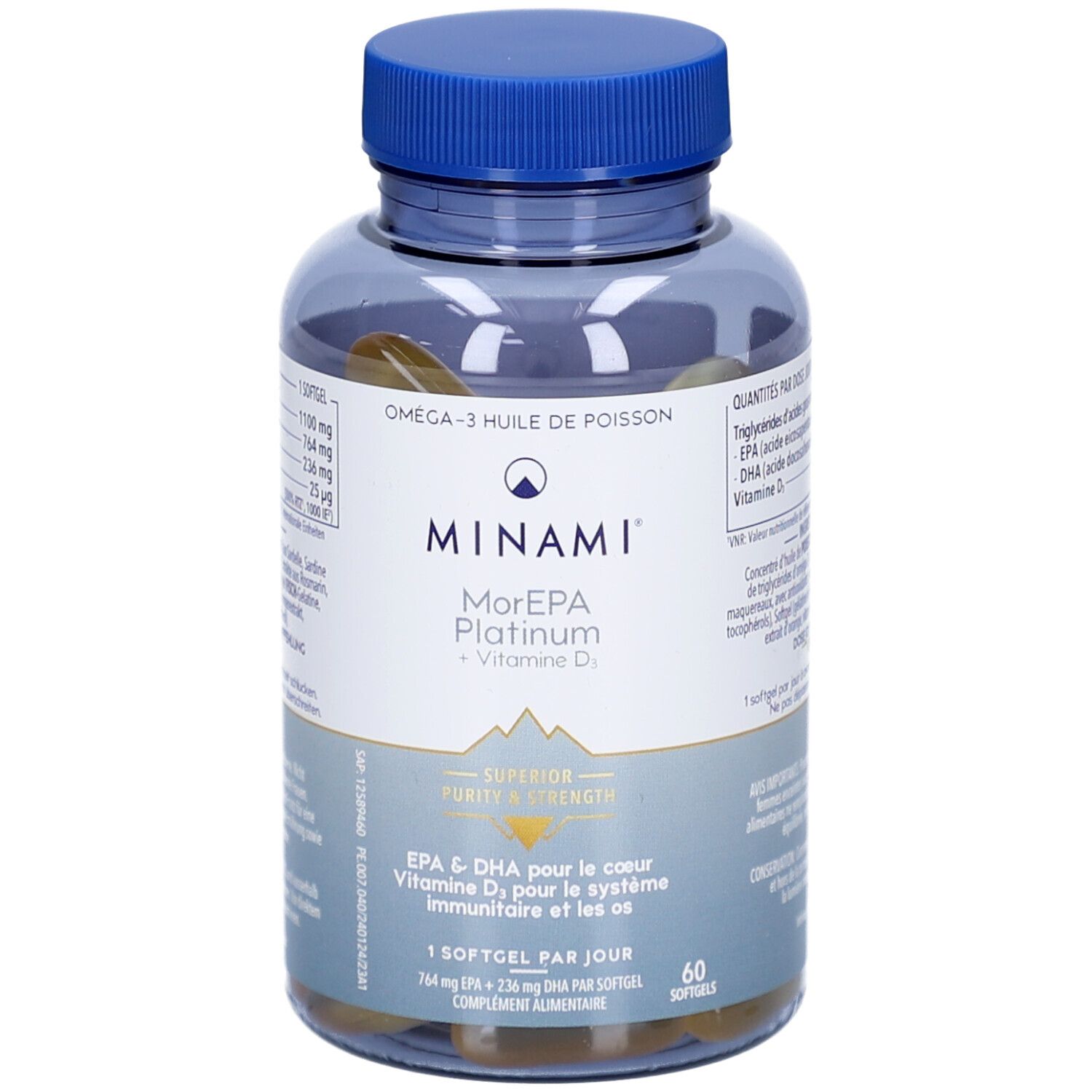 MINAMI MorEPA Platinum – Oméga-3 + Vitamine D₃ pour le cœur 60 pc(s ...