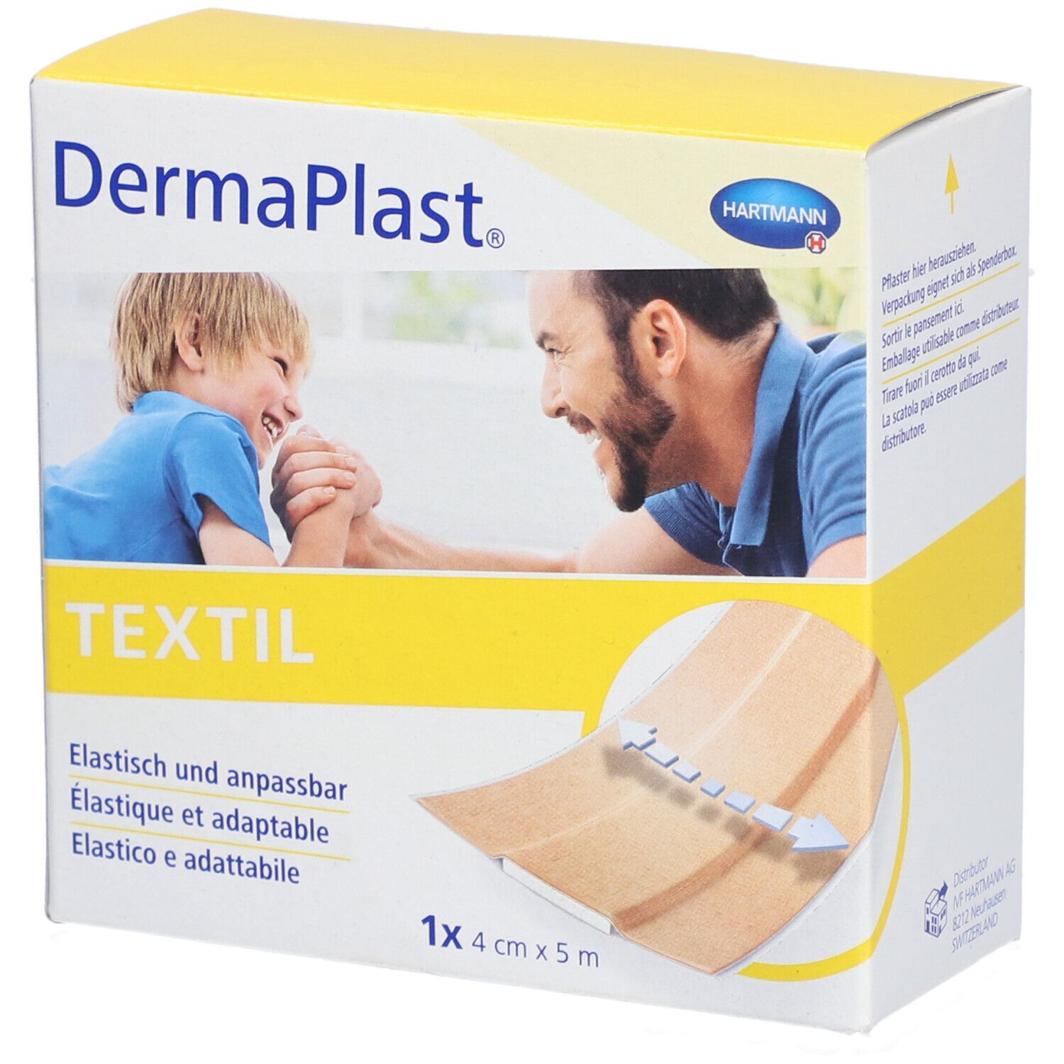 HARTMANN Dermaplast® Textilpflaster 4 cm x 5 m 1 St - Redcare Apotheke