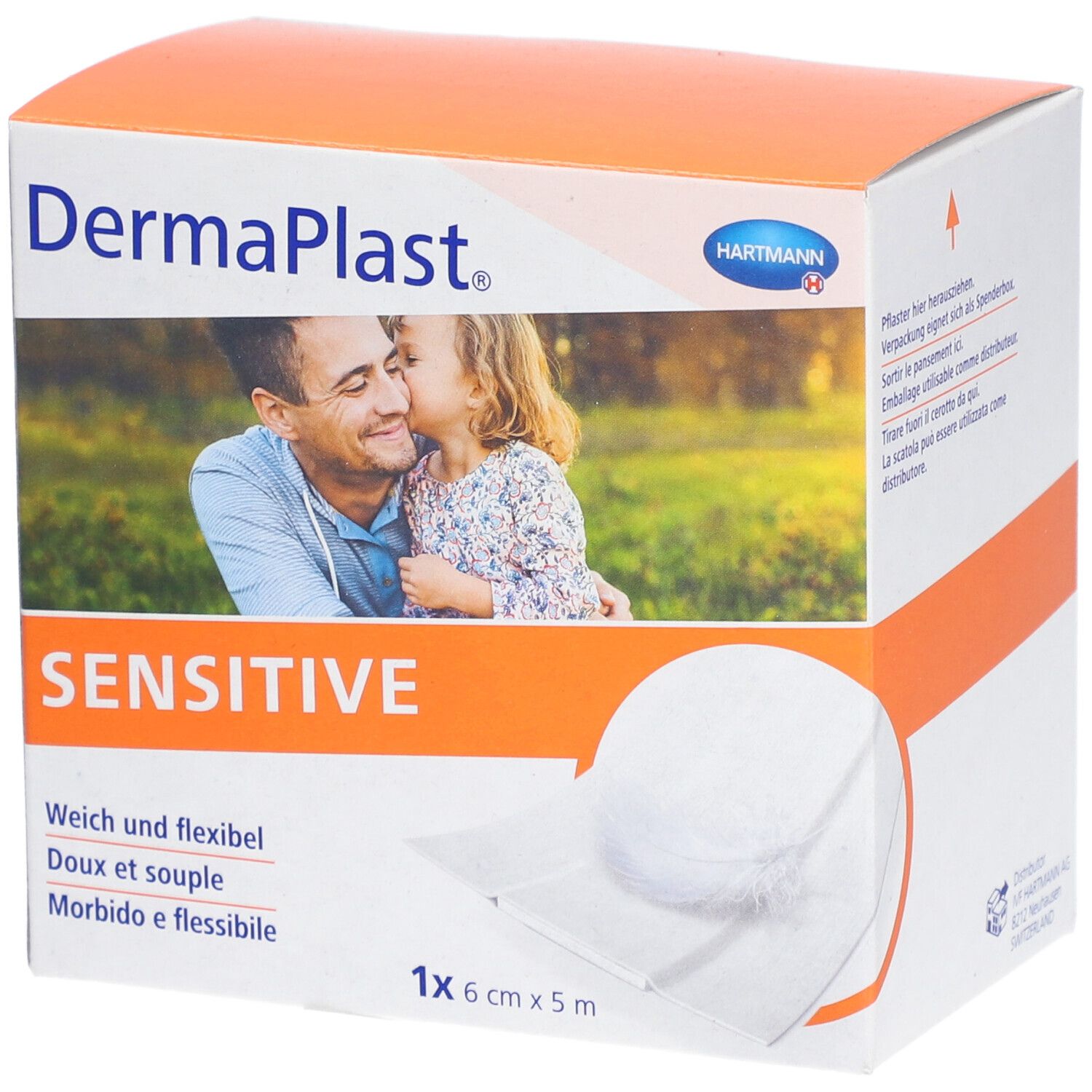 HARTMANN Dermaplast® Sensitive Dressings 6 cm x 5 m weiß 1 St - Redcare Apotheke