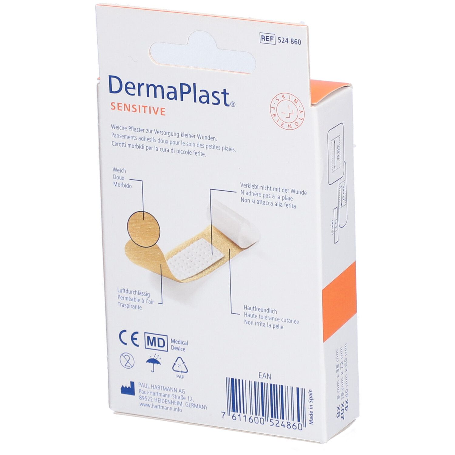 HARTMANN Dermaplast® Sensitive Family Pflastersortiment 32 St - Redcare ...