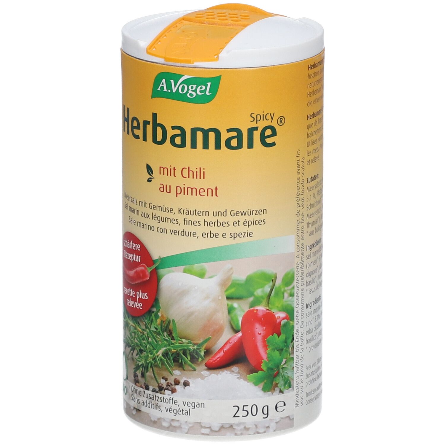 A.Vogel Herbamare Meersalz mit Gemüse und Chili bio 250 g - Redcare ...