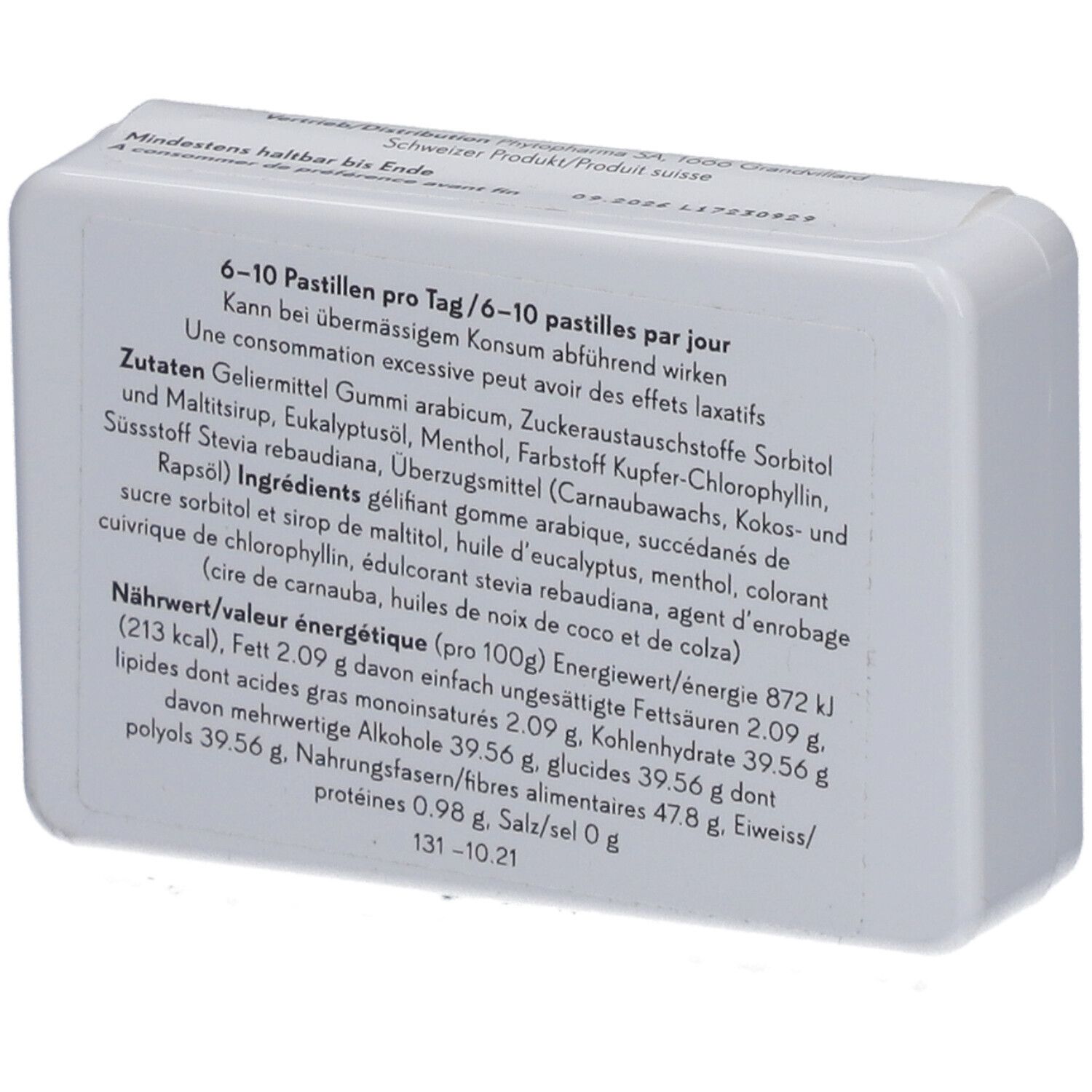 PHYTOPHARMA Pastilles à l'eucalyptus 40 pc(s) - Redcare Apotheke