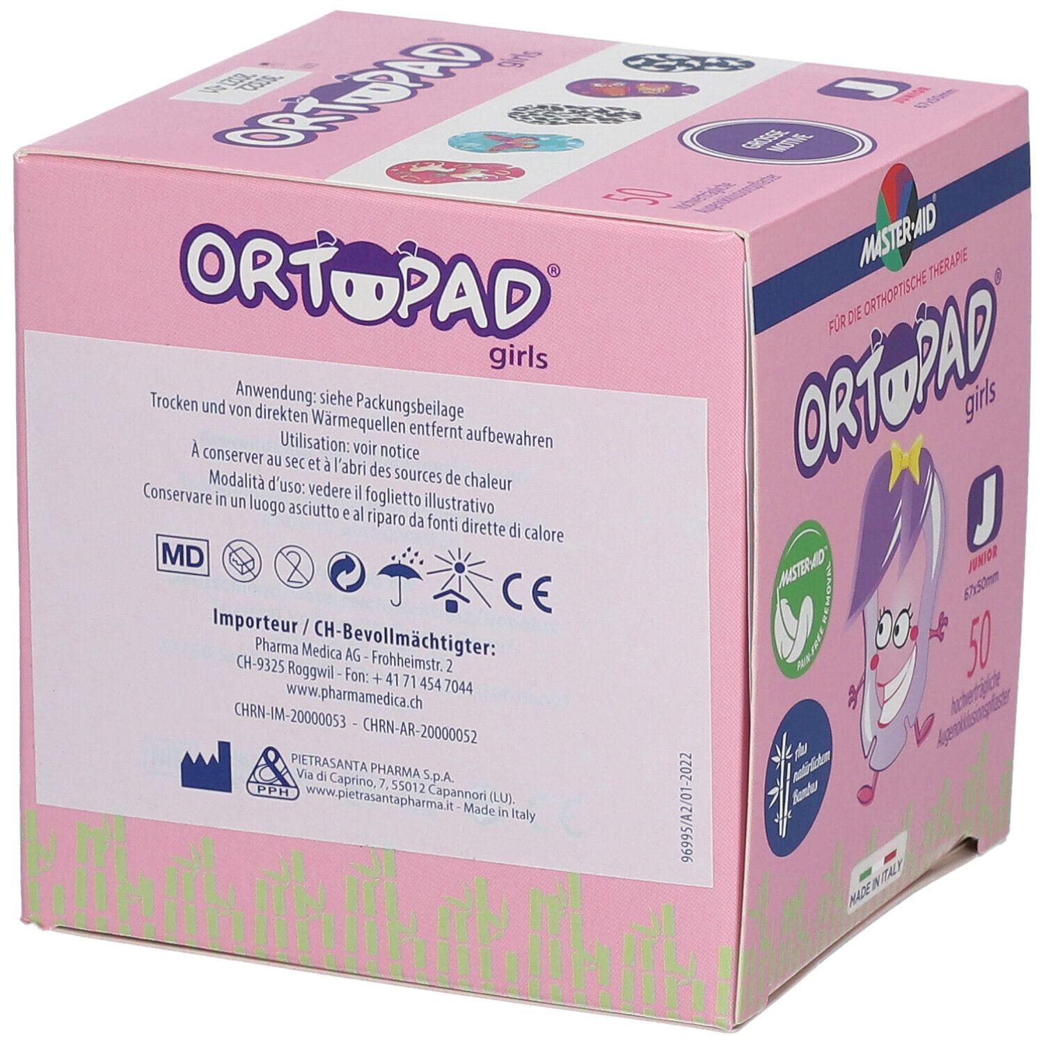 ORTHOPAD Okklusionspflaster Girls 50 St - Redcare Apotheke