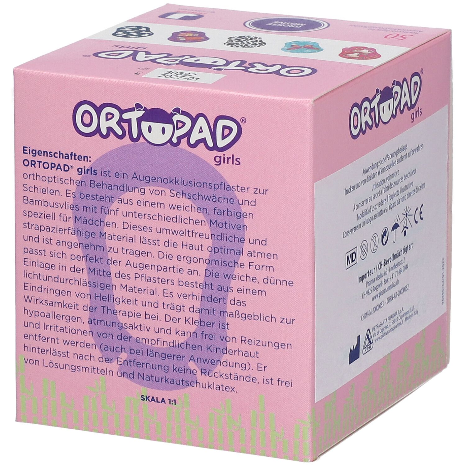 ORTHOPAD Okklusionspflaster Girls 50 St - Redcare Apotheke