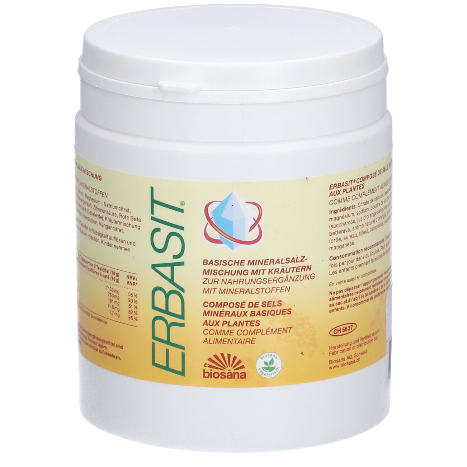 biosana ERBASIT® Basische Mineralsalz-Mischung mit Kräutern 600 g ...