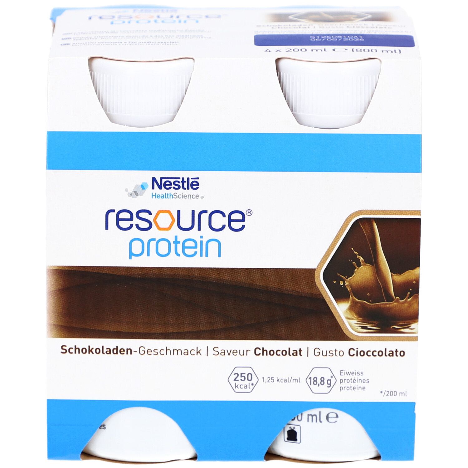 NESTLE RESOURCE® Protein-Drink Schokolade 4x200 ml - Redcare Apotheke