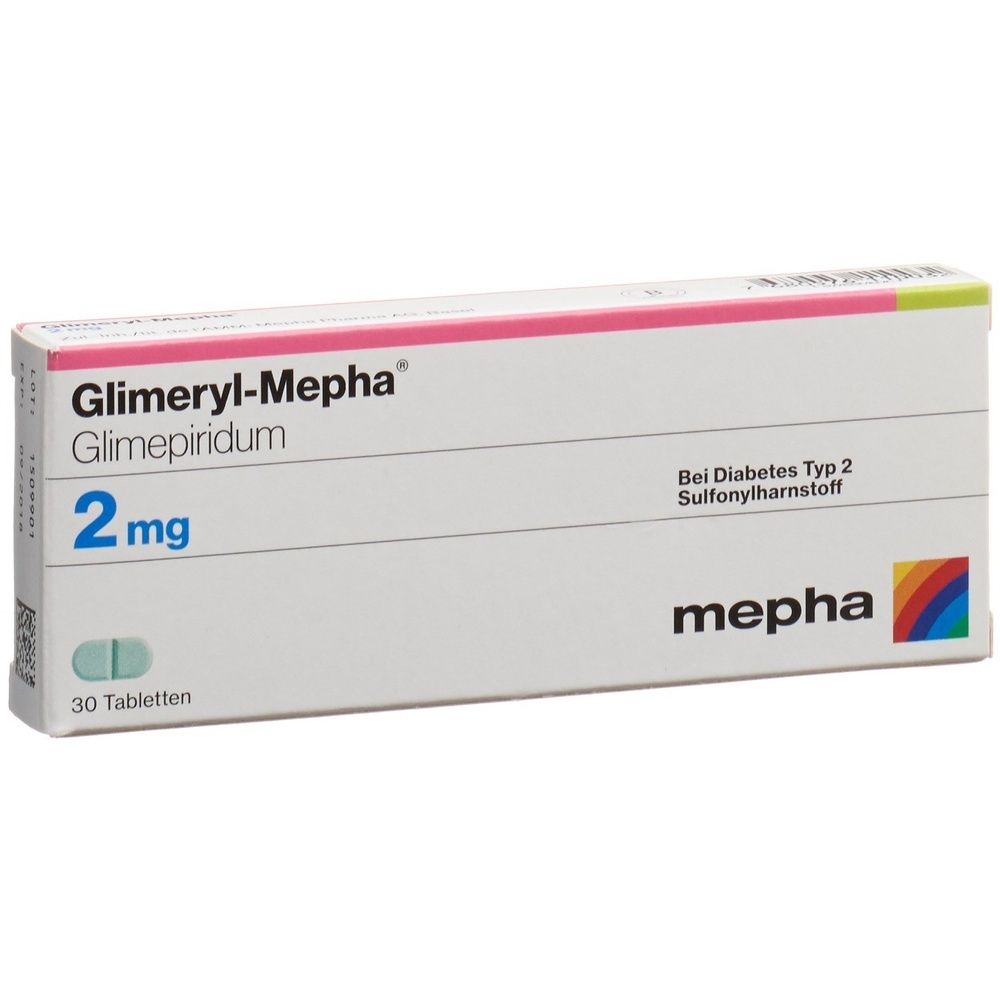 GLIMERYL Mepha Tabl 2 mg 30 Stk 30 St - Redcare Apotheke