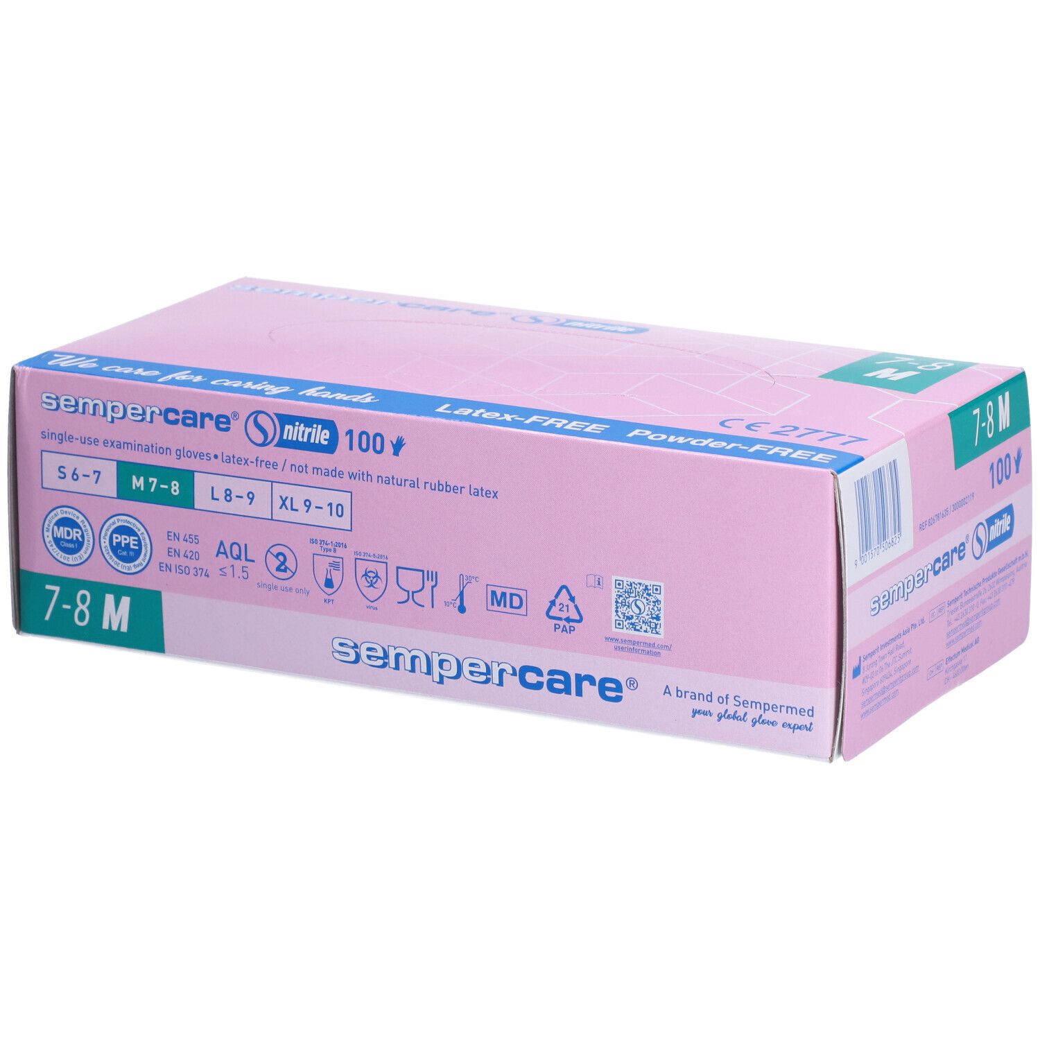 sempercare® Handschuhe Nitril M puderfrei unsteril 100 St - Redcare Apotheke