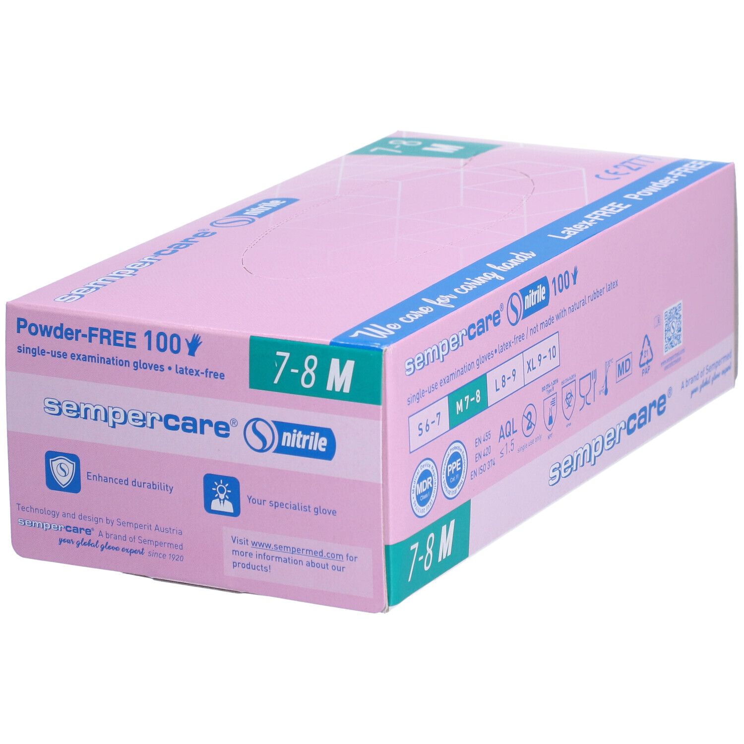 sempercare® Handschuhe Nitril M puderfrei unsteril 100 St - Redcare Apotheke