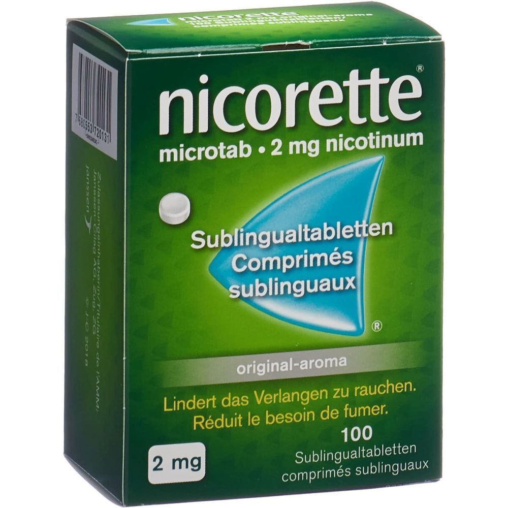 NICORETTE Microtab Orig Subling Tabl 2 mg 100 Stk - Redcare Apotheke