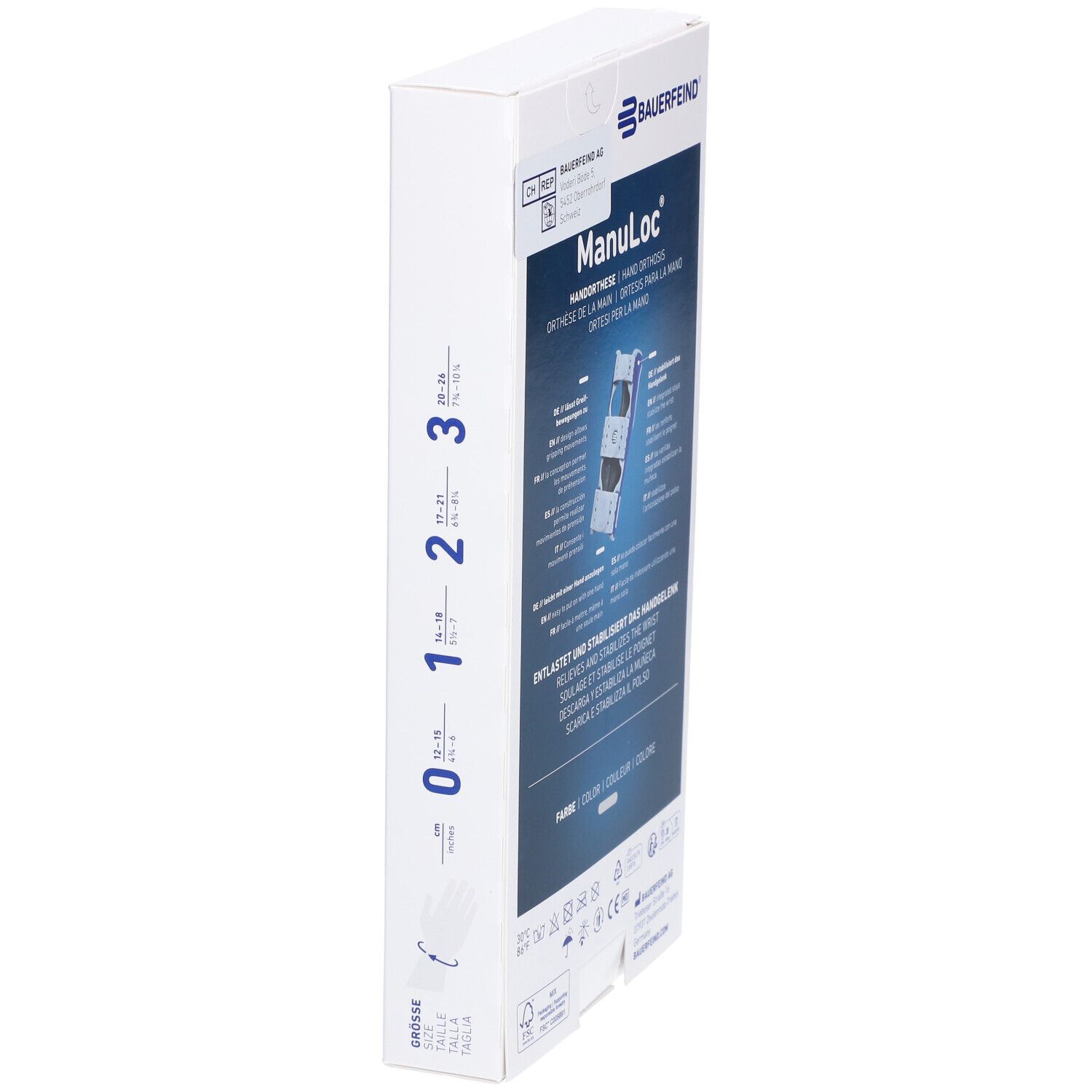 BAUERFEIND Manuloc® Stabilisierende Handgelenk-Handorthese Größe 0 1 St ...