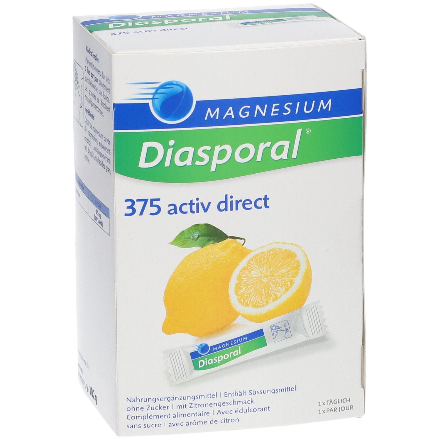 Magnesium Diasporal 375 activ direct Zitrone 60 St - Redcare Apotheke