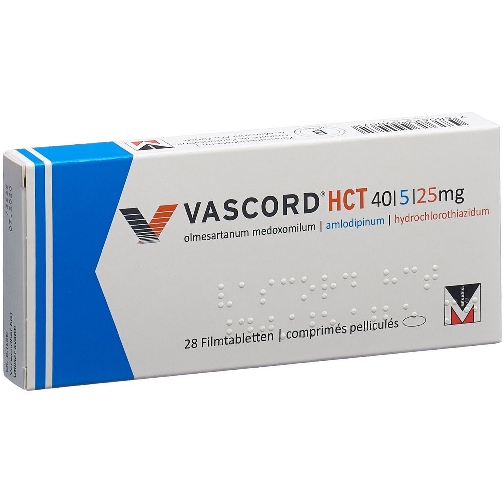 VASCORD HCT Filmtabl 40/5/25 mg 28 Stk - Redcare Apotheke