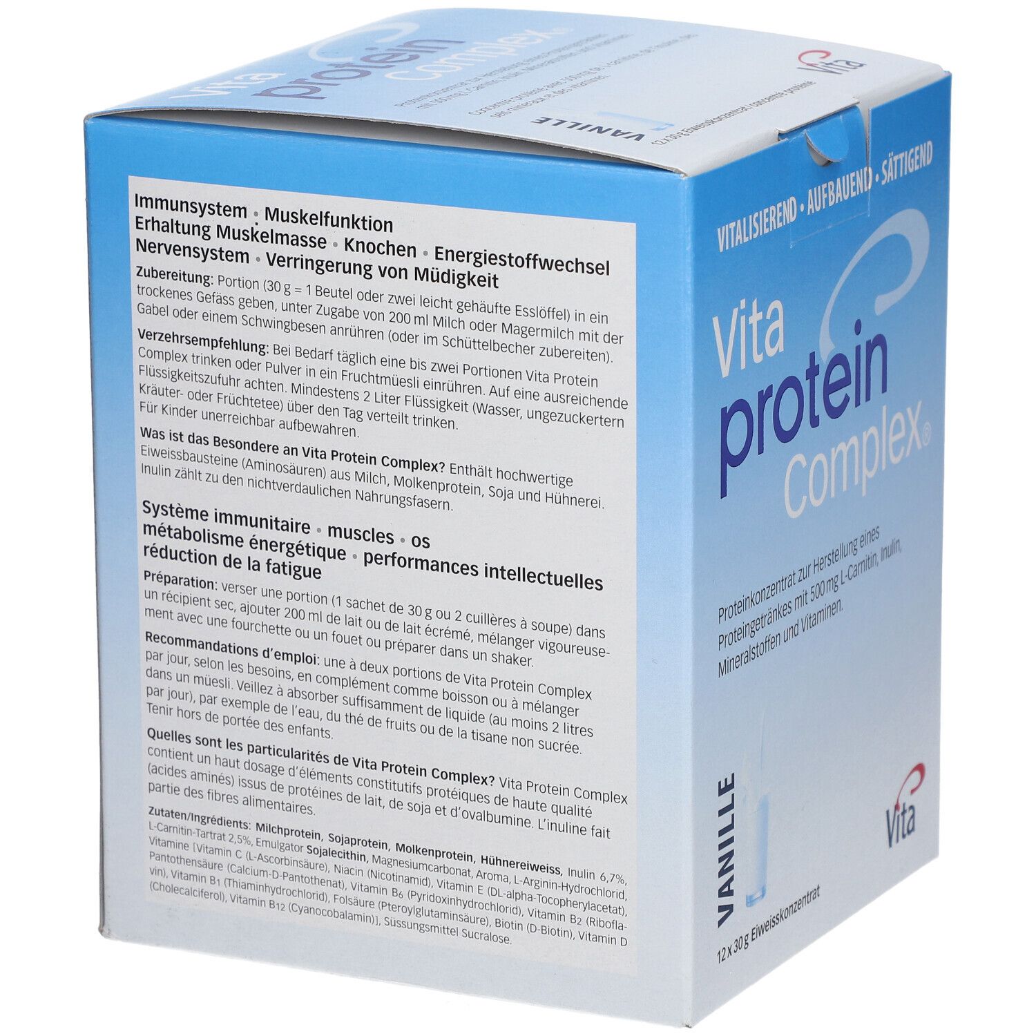 vita protein complex® Vanille 12x30 g - Redcare Apotheke