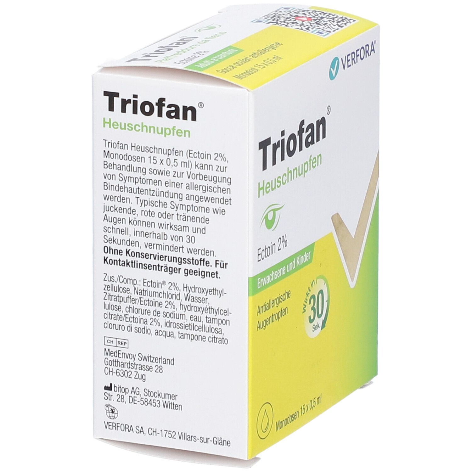 TRIOFAN Rhume des foins Gouttes occulaires 15x0,5 ml - Redcare Apotheke