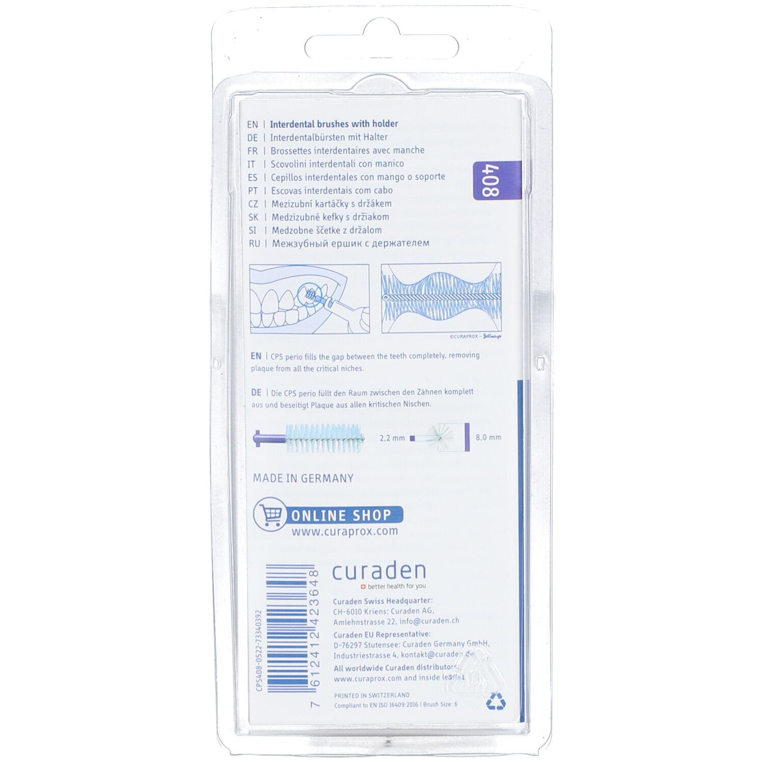 CURAPROX CPS 408 Perio Plus Brossette interdentaires + 4 recharges 1 pc ...