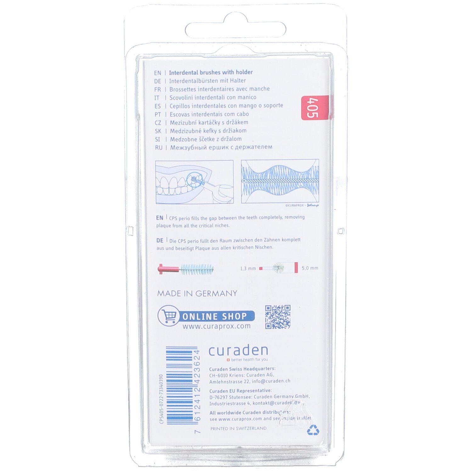 Curaprox® CPS PERIO PLUS 405 1,3-5 mm + UHS 451 1 St - Redcare Apotheke