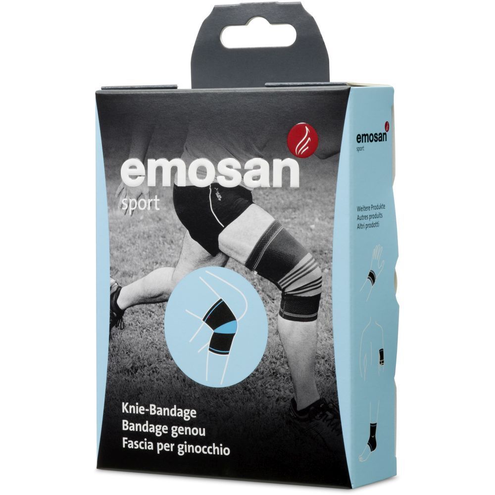 EMOSAN Sport Kniebandage Größe XL 41-44 cm 1 St - Redcare Apotheke